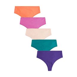 next String Damen Gr&ouml;&szlig;e XL ecru / cyanblau / violettblau / orange / eosin