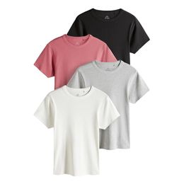 The Set T-Shirt Damen Gr&ouml;&szlig;e M graumeliert / eosin / schwarz / wei&szlig;