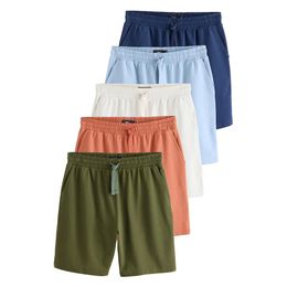 next Shorts Herren Gr&ouml;&szlig;e 38 hellblau / dunkelblau / oliv / lachs / wei&szlig;