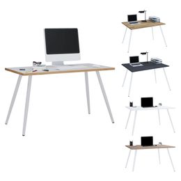 Vcm Schreibtisch Computertisch B&uuml;rotisch Skandanivischer Retro Look Salia 138x50 cm