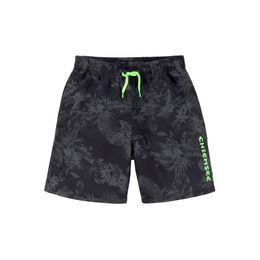 Chiemsee Badeshorts Jungen Gr&ouml;&szlig;e 122/128 neongelb / dunkelgrau / schwarz
