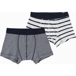 Petit Bateau Boxershorts Jungen Gr&ouml;&szlig;e 110 nachtblau / wei&szlig;
