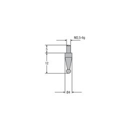 Helios-Preisser Messeinsatz M2,5mm Kugel 5,5 mm (0710178)