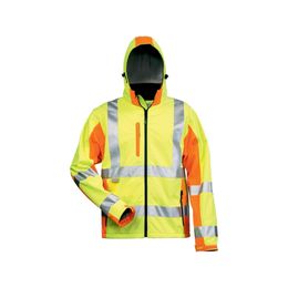 Warnschutz-Softshelljacke Adam Gr. XXL gelb/orange 100% PES ; FELDTMANN (22735)