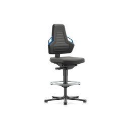 Arbeitsdrehstuhl Nexxit Gleiter+Fußring Supertec schwarz Griff blau 570-820mm ; Interstuhl (9031-SP01-3277)