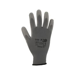 Asatex Handschuhe PU Gr.10 grau Nylon Feinstrick m.Strickbund (3701/10)