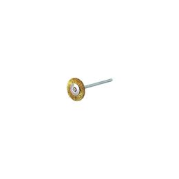Lessmann Miniatur-Rundb&uuml;rste Messingdraht 0,10 mm, B&uuml;rsten-⌀xB&uuml;rstenbreite: 19X2 mm (410522)