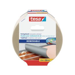 Tesa&reg; 55735 Doppelseitiges Verlegeband Removable 25 m &times; 50 mm transparent (55735-00014-11)