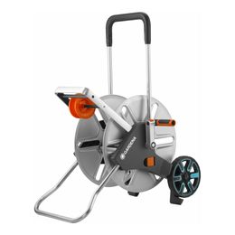 Gardena CleverRoll L Easy Metall Schlauchwagen mit Schlauchführung und Klappkurbel, 18550-20)