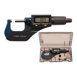 BGS-technic BGS technic Digital-Bügelmessschraube 0 - 25 mm aus Stahl mit LCD-Anzeige und Koffer für Messungen, 8427)