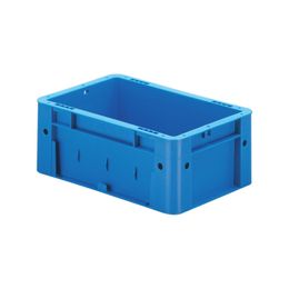 Transportbeh&auml;lter L300xB200xH120mm blau PP Schwerlast Seitenw&auml;nde geschl. ; LA-KA-PE (VTK 300/120-0 BLAU)