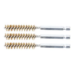 BGS-technic BGS Messingb&uuml;rste 10 mm Antrieb Au&szlig;ensechskant 6,3 mm (1/4 Zoll) 3 teilig ; BGS technic (3078-10-M)
