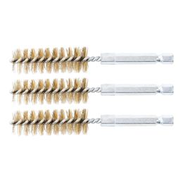 BGS-technic BGS Messingb&uuml;rste 16 mm Antrieb Au&szlig;ensechskant 6,3 mm (1/4 Zoll) 3 teilig ; BGS technic (3078-16-M)