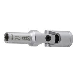 BGS-technic BGS Gl&uuml;hkerzen-Gelenk-Einsatz Sechskant Antrieb Innenvierkant 10 mm (3/8 Zoll) SW 8 mm ; BGS technic (2980)
