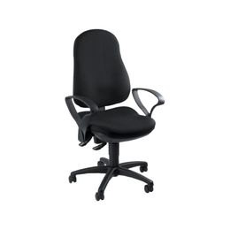 Topstar Bürodrehstuhl schwarz Lehnen-H.580mm Sitz-H.420-550mm o.Armlehnen (9000482805)