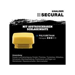Halder Schonhammerkopf SECURAL Kopf-D. 30x40mm Polyurethan gelb mittelh. (3511.040)