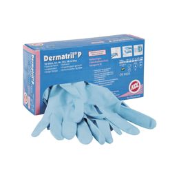 Einw.-Handsch.Dermatril P 743 Gr.7 blau Nitril 50 St./Box ; Honeywell (743/7)