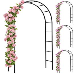 Gardebruk Rosenbogen 4er-Set Schwarz 240x37x140cm