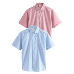 next Button Up Shirt male Blue, Pink size XS