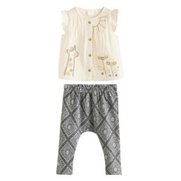 next Set girl Beige, Grey size 9-12 mths