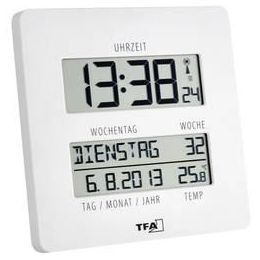 TFA Dostmann 60.4509.02 Funk Wanduhr 27 mm x 195 mm x 195 mm Wei&szlig;