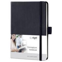 Sigel CONCEPTUM&reg; CO131 Notizbuch kariert Schwarz Anzahl der Bl&auml;tter: 97 DIN A6