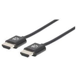 Manhattan HDMI Anschlusskabel HDMI-A Stecker, HDMI-A Stecker 0.50 m Schwarz 394406 4K UHD, Audio Return Channel HDMI-Kabel