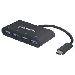 Manhattan 162746 USB-Hub 4 Port USB-A USB 3.1 Gen1 5 GBit/s mit USB-C&reg; Stecker Schwarz Manhattan USB-C Dock/Hub, Ports (x4): USB-A (x4)