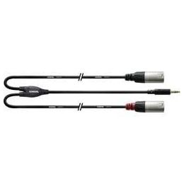Cordial CFY 1,5 WMM-LONG Audio Adapterkabel [1x Klinkenstecker 3.5 mm - 2x XLR-Stecker] 1.50 m Schwarz