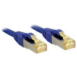 LINDY 47277 RJ45 Netzwerkkabel, Patchkabel CAT 6a (Rohkabel CAT 7) S/FTP 1.00 m Blau mit Rastnasenschutz 1 St.