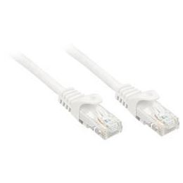 LINDY 48200 RJ45 Netzwerkkabel, Patchkabel CAT 6 U/UTP 0.30 m Wei&szlig; mit Rastnasenschutz 1 St.