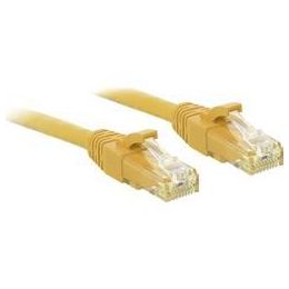 LINDY 48060 RJ45 Netzwerkkabel, Patchkabel CAT 6 U/UTP 0.30 m Gelb mit Rastnasenschutz 1 St.