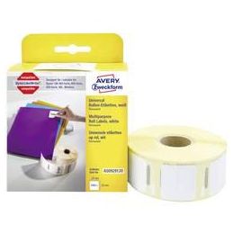 Avery-Zweckform Etiketten 25 x 25 mm Papier Wei&szlig; 1000 St. Permanent haftend AS0929120 Universal-Etiketten