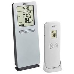 TFA Dostmann Funk-Thermometer LOGOneo Funk-Thermometer digital Silber 30.3071.54