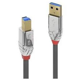 LINDY USB-Kabel USB 3.2 Gen1 USB-A Stecker, USB-B Stecker 1.00 m Grau 36661