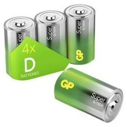 GP Super Mono (D)-Batterie Alkali-Mangan 1.5 V 4 St.