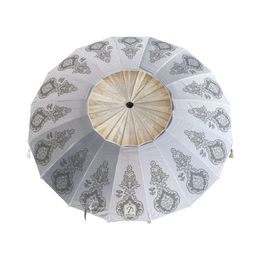 Sonnenschirm Weiß Ø 220 cm SPF50+ Boho