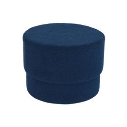 Fußstütze DKD Home Decor Blau Samt 55 x 55 x 40 cm