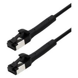 Maxtrack TI42-0,5L RJ45 Netzwerkkabel, Patchkabel CAT 8.1 U/FTP 0.50 m Schwarz Einzelschirm, Flexibel 1 St.