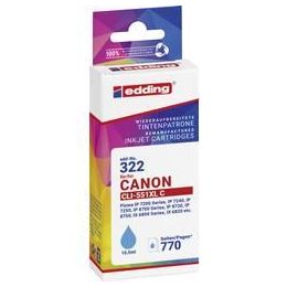 Edding Druckerpatrone ersetzt Canon CLI-551XL Kompatibel Cyan EDD-322 18-322-01