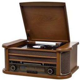 Reflexion HIF2004BT Retro Stereoanlage Funkempfang, Bluetooth&reg;, Plattenspieler, CD, USB, Inkl. Fernbedienung 2 x 40 W