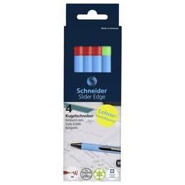 Schneider Schreibger&auml;te Kugelschreiber Slider Edge XB 4er Stiftebox, Lehrer-Korrekturset 152272 Kugelschreiber 4 St.