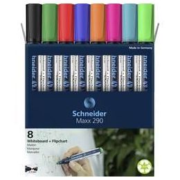 Schneider Schreibger&auml;te Whiteboard-Marker Maxx 290 8er Set sortiert, 6+2 Aktion 129098 Whiteboardmarker 8 St.
