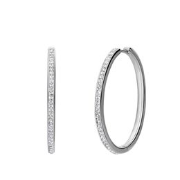 Lucardi Earrings 'Funkelndes Basic' female Silver size Onesize