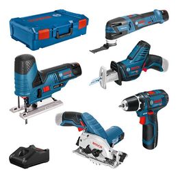 Bosch 5er Werkzeug-Set 12V: GSR + GST + GOP + GKS + GSA + 3x GBA 3,0Ah + GAL + XL-BOXX (0615A0017C)