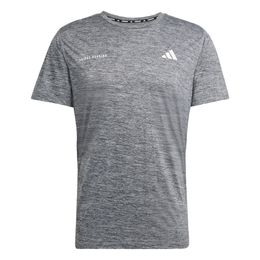adidas Performance Funktionsshirt 'Own The Run' Herren Gr&ouml;&szlig;e XL graumeliert / offwhite