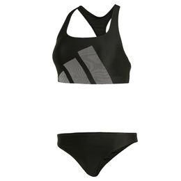 adidas Performance Sportbikini 'Big Bars' Damen Größe L schwarz / weiß