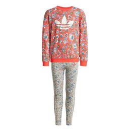 adidas originals Jogginganzug 'adidas originals X Liberty London' Mädchen Größe 110 azur / grün / hellrot / weiß