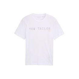 Tom Tailor T-Shirt Herren Größe XL navy / orange / weiß