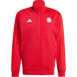 Adidas Fc Bayern München Sweatjacke Herren - rot - Gr. L - Polyester